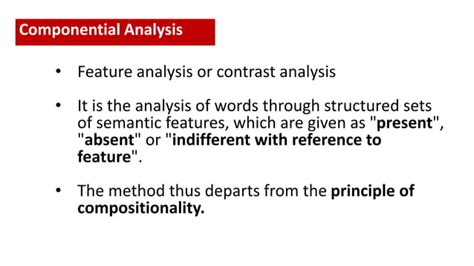 Componential Analysispptx Science
