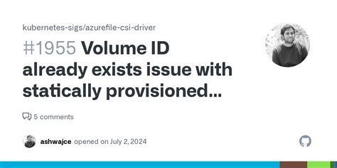 Volume Id Already Exists Issue With Statically Provisioned Azure Nfs