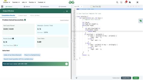 Geekstreak2024 Geekstreak2024 Day30 Gfg160 Binarysearch Mankhush Kumar