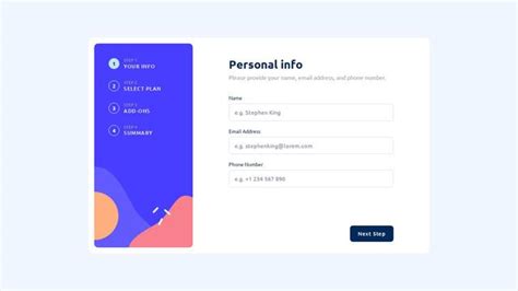 Frontend Mentor Multi Step Form With Pure Javascript And Styles With Scss Coding Challenge