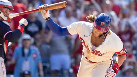 Phillies Alec Bohm Explodes Slams Bat After Called Strike Three Fox