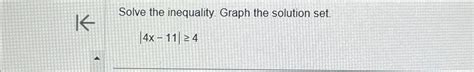 Solved Solve The Inequality Graph The Solution Chegg