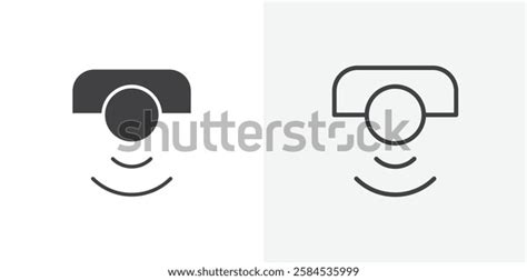 Sensor Icons Vectors Illustrations Black Fill Stock Vector Royalty