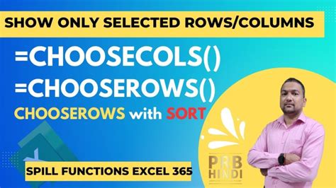 John Bhatt On Linkedin Choosecols Chooserows Formula In Excel 365