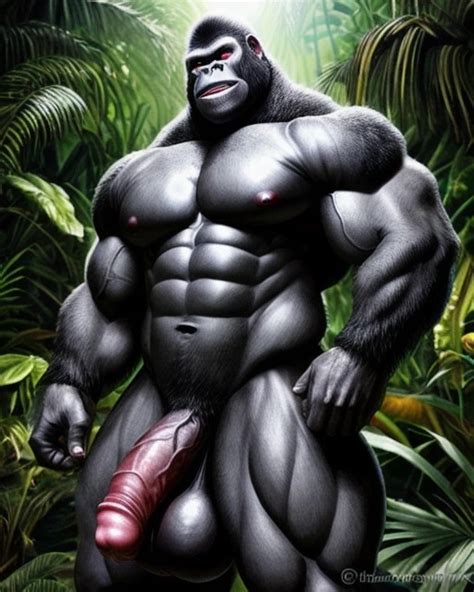Rule 34 Ai Generated Anthro Gorilla Huge Balls Huge Cock Massive