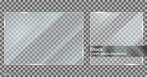 Glass With Reflection Effect In Mockup Style Acrylic And Glass Texture
