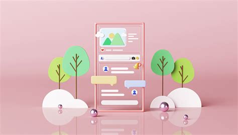 3d 렌더링 그림 측면 분홍색 배경에 채팅 키보드 이모티콘 알림 아이콘이 있는 스마트폰 3차원 형태에 대한 스톡 사진 및 기타
