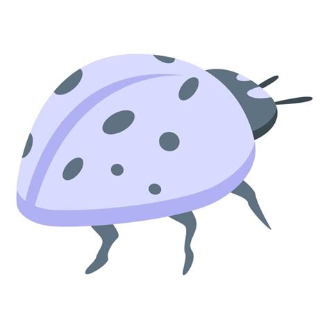 Premium Vector White Ladybird Icon Isometric Vector Cute Insect Bug Beetle