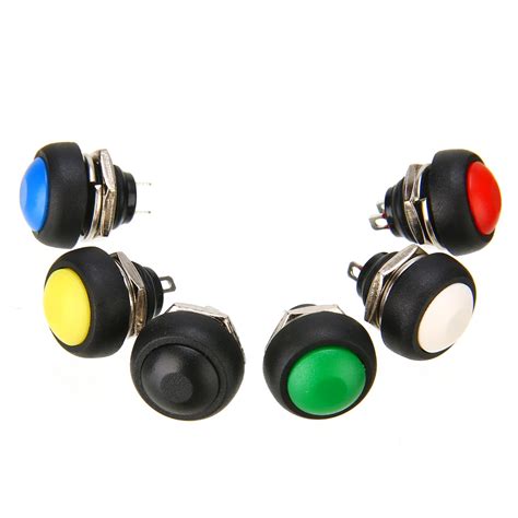 6pcs Lot 12mm Mini Momentary Push Button Switch Waterproof Round On Off