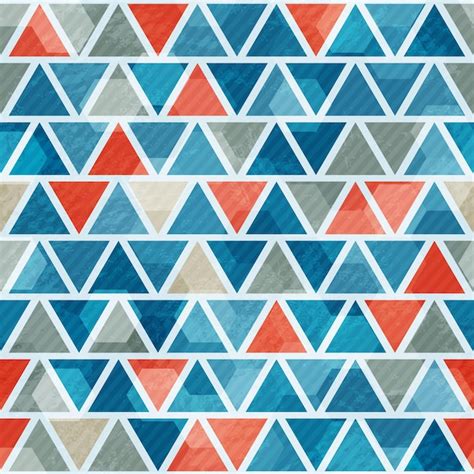 Premium Vector Abstract Blue Triangle Seamless Pattern