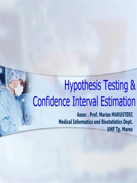 PDF Hypothesis Testing Confidence Interval Estimation DOKUMEN TIPS