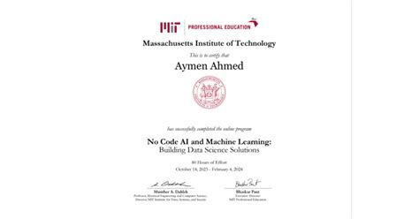 Aymen Ahmed On Linkedin Program Completion October 2023 • Aymen
