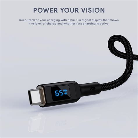 Aukey Cb Mcc101cb Mcc102 100w Nylon Braided Usb C To C Cable With Lcd