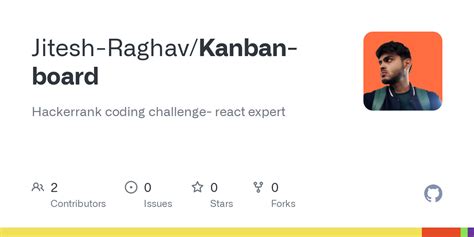 Github Jitesh Raghavkanban Board Hackerrank Coding Challenge React