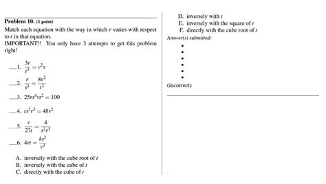 solved begin{tabular}{l l} hline problem 10 1 point and