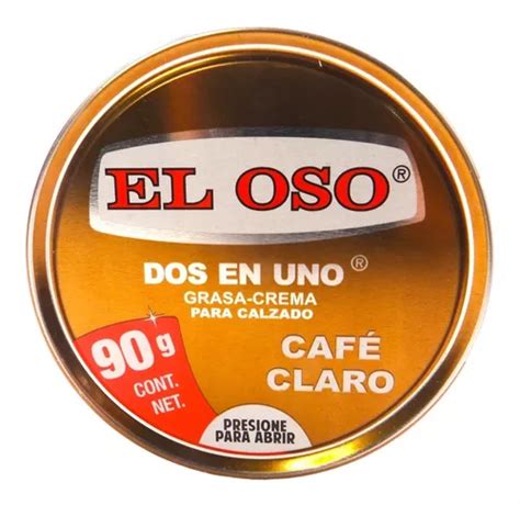 Grasa Crema Calzado El Oso Dos En Uno Color Cafe Claro 90g MercadoLibre