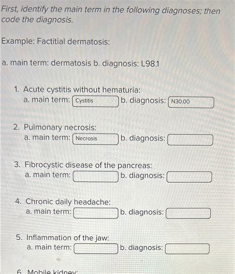 Solved First Identify The Main Term In The Following Chegg