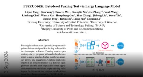 Abdellatif Belmady On Linkedin Paper Page Fuzzcoder Byte Level