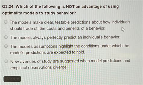 Solved Q2 24 Which Of The Following Is NOT An Advantage Of Chegg