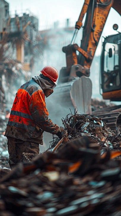 Free Worker Sorting Debris Image Download At Stockcake