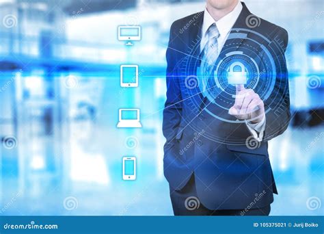 Protect Cloud Information Data Concept Security And Safety Of Cloud Data Stock Image Image Of