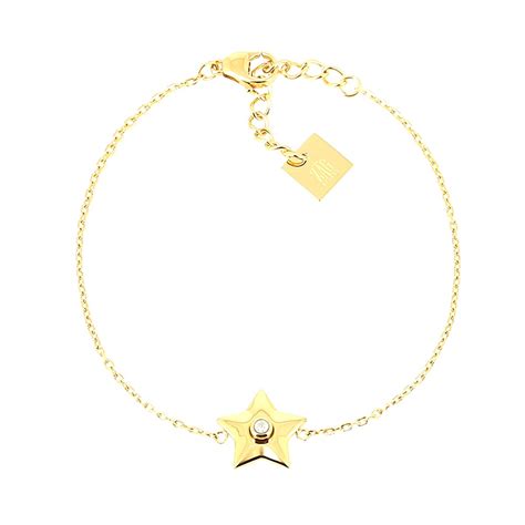 Bracelet Zag Bijoux Etoile Oxyde De Zirconium Blanc Femme Bracelet Souple MATY