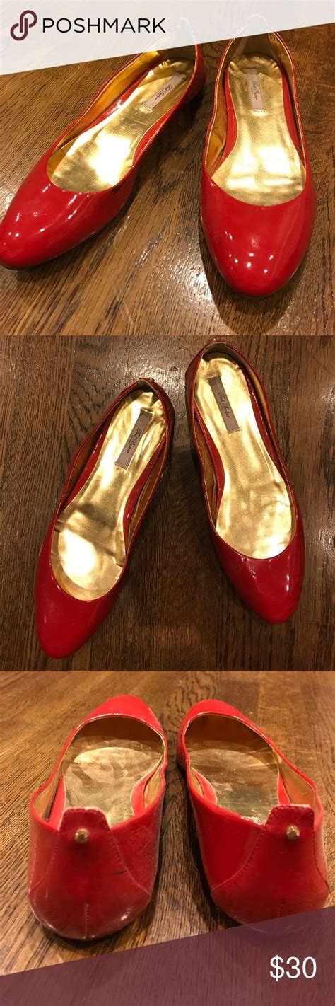 Red Leather Ted Baker Flats Red Leather Leather London Shoes