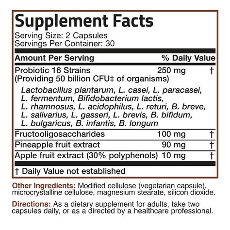 Bronson Probiotic Plus Prebiotic 50 Billion Cfu 60 Vegetarian