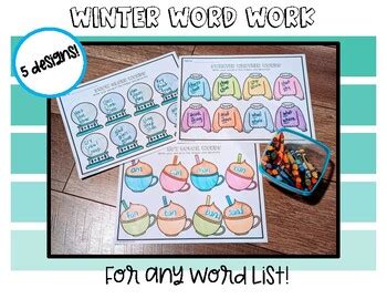 Winter Word Work By Alex And Her Firsties TPT
