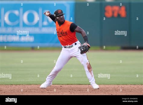 FCL Orioles Second Baseman Dax Stubbs 30 Throws To First Base During