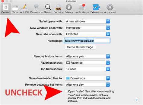 Safari Turning Off Automatic Downloaded Files Opening Option Mac Os X Pandt It Brother