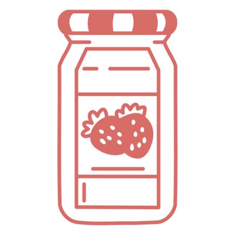 Design Png E Svg De Pote De Geléia De Morango Para Camisetas