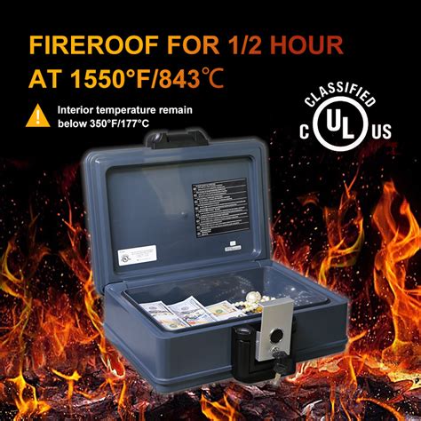 Electronic Portable Waterproof Fireproof Document Safe Box With Handle Fireproof Safe Box And