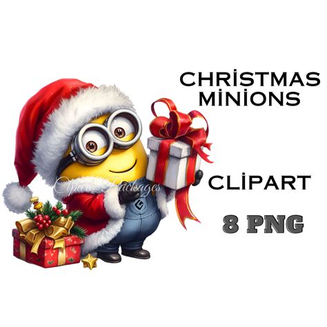 Christmas Minions 8 Png Clipart Christmas Sublimation Cutting Off