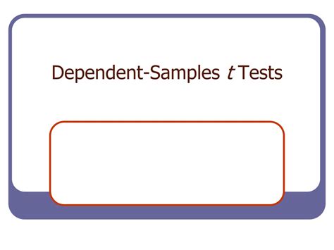 PPT Dependent Samples T Test PowerPoint Presentation Free Download ID
