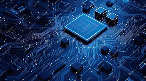 Premium Photo Technology Background Big Data Chips On The Circuit