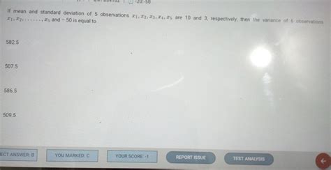 34t02 20 50 If Mean And Standard Deviation Of 5 Observations 2 22