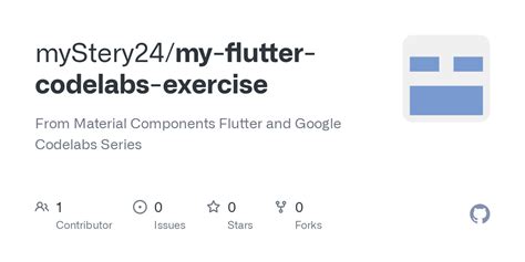 GitHub MyStery My Flutter Codelabs Exercise From Material Components Flutter And Google