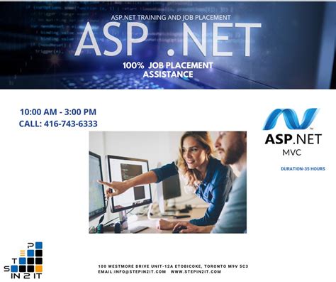 Aspnet Webdevelopment Stepin2ittraining Techskills Careeradvancement Step In 2 It