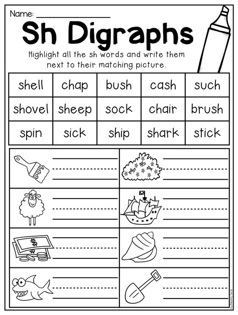 Ch And Sh Digraph Worksheets Digraph Worksheets Ch Sh Th Pho