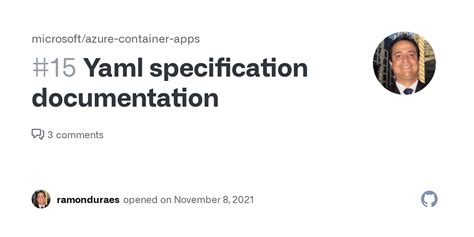 Yaml Specification Documentation Issue Microsoft Azure Container Apps Github