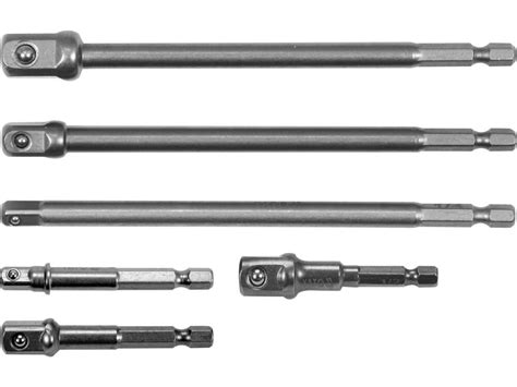 6pcs Set Of Socket Adapters Hex Shank 1 4 3 8 1 2 Yato Yt 04629 Toya24 Pl