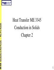 Lecture 3 Chapter 2 Heat Diffusion Eqn Pdf ME 3345 Introduction To