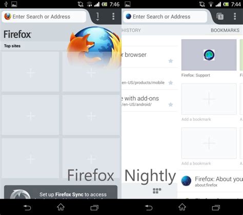 Firefox Nightlies For Android Receive New Ui Merging Elements Neowin