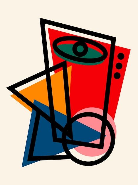 Premium Vector Geometric Intrigue Abstract Face Formed By Triangles And Circles Geometric Wall