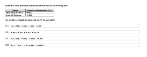 Microsoft Azure Az 900 You Have An Azure Application That Uses The