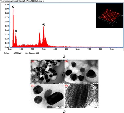 Edx Spectrum And Transmission Electron Microscopy Images At Various