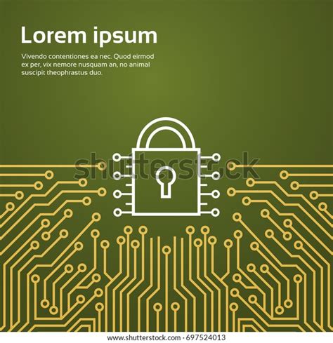 Lock Network Data Protection System Concept Stock Vector Royalty Free 697524013 Shutterstock