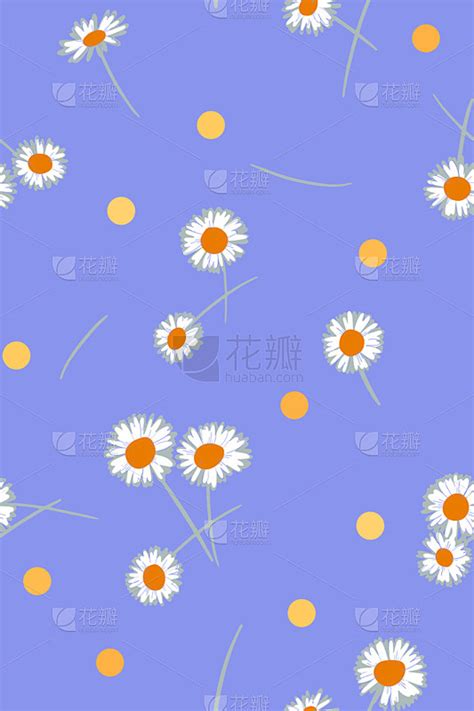 草地 四方连续纹样 背景 夏天 雏菊 色彩鲜艳 华丽的 背景分离 纺织品 简单