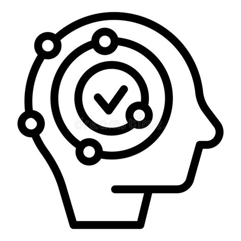 Decision Brainstorming Icon Outline Vector Human Intellectual Choosing